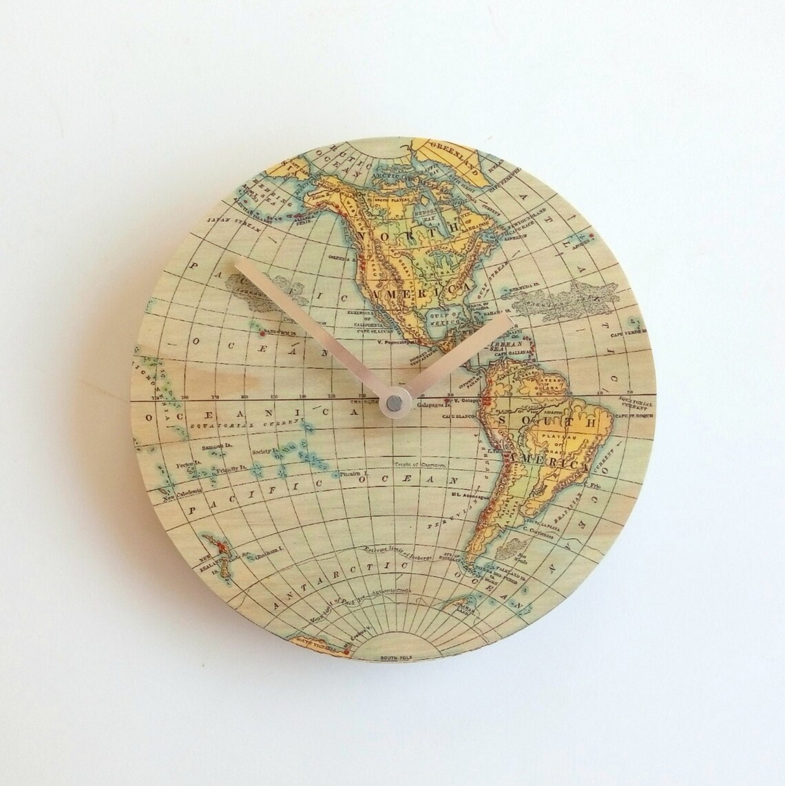 Objectify Vintage Map Wall Clock - Etsy