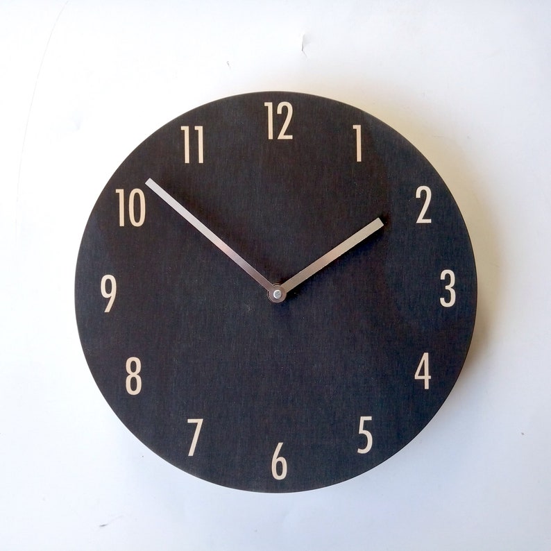 Objectify Charcoal Shade Wall Clock - Etsy