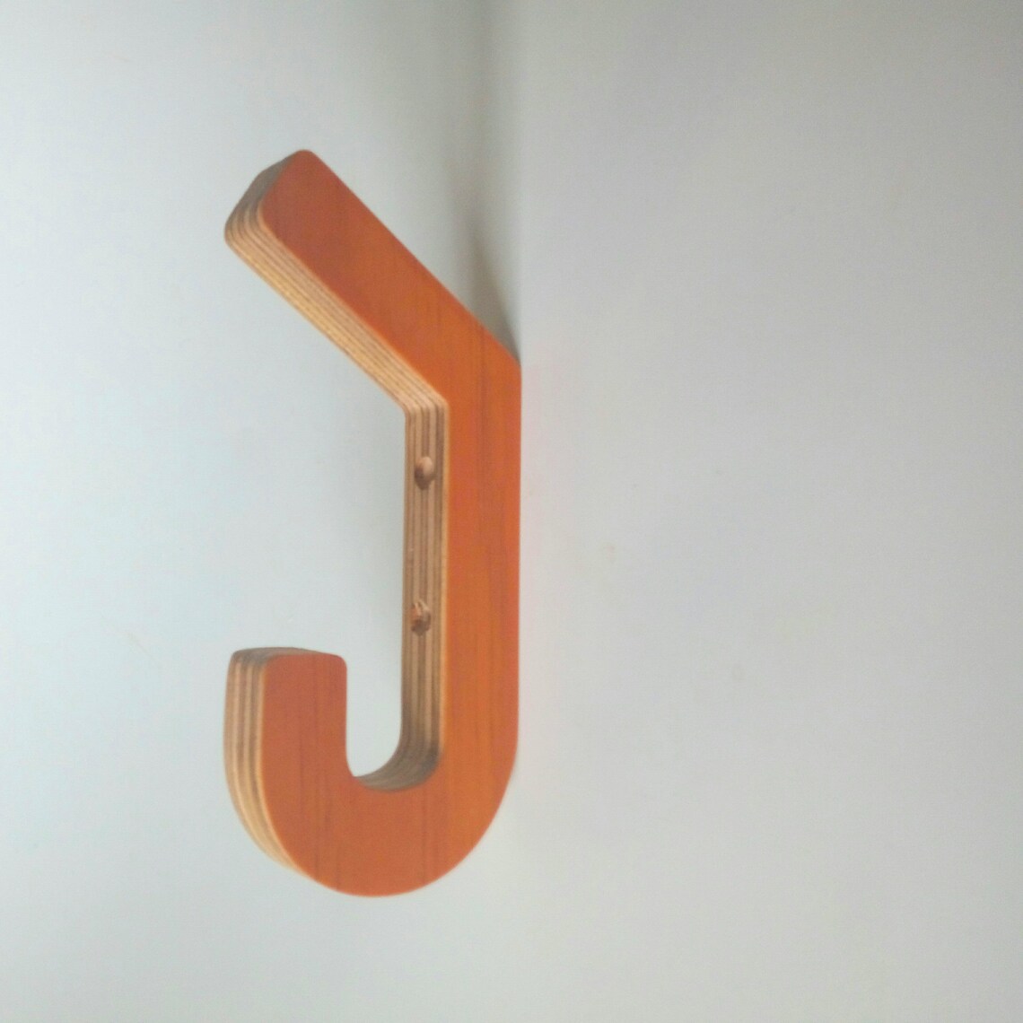 Objectify Wooden Plywood "j" Wall Hook Set of 8 in the Colors of Your ...