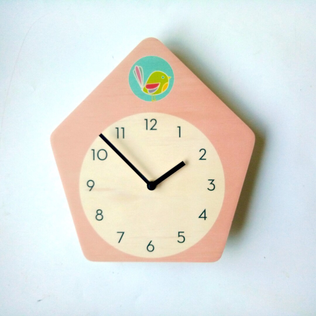 Objectify Pink Modern Cuckoo Wall Clock With Numerals Medium Size - Etsy