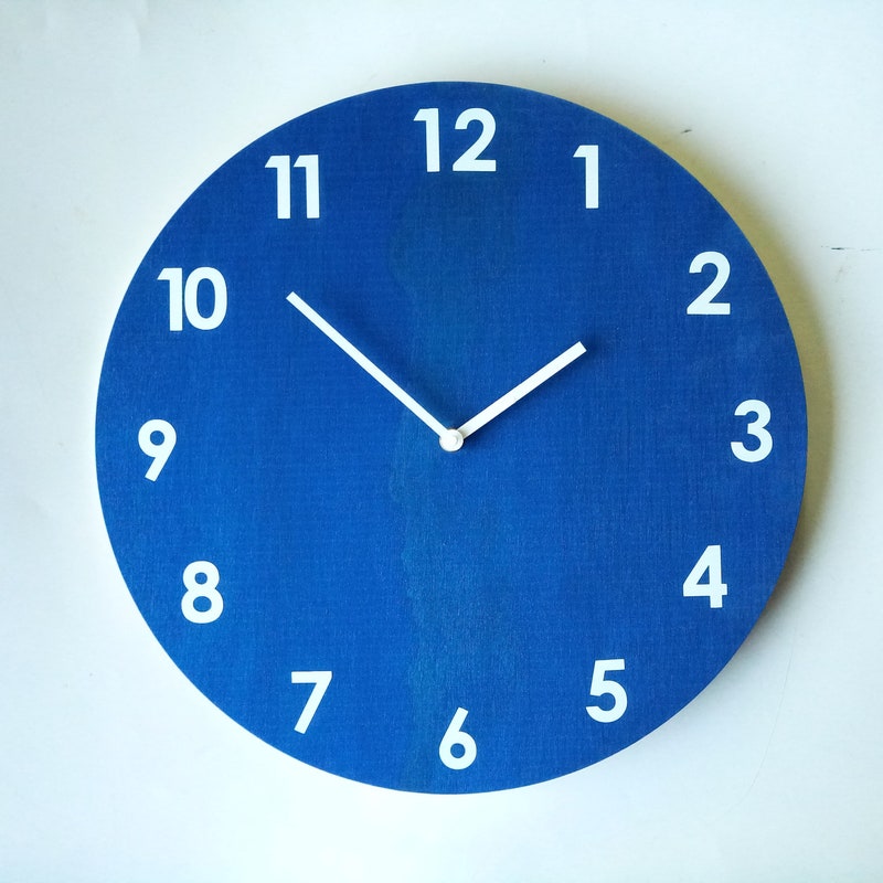Blue Wall Clock - Etsy Australia
