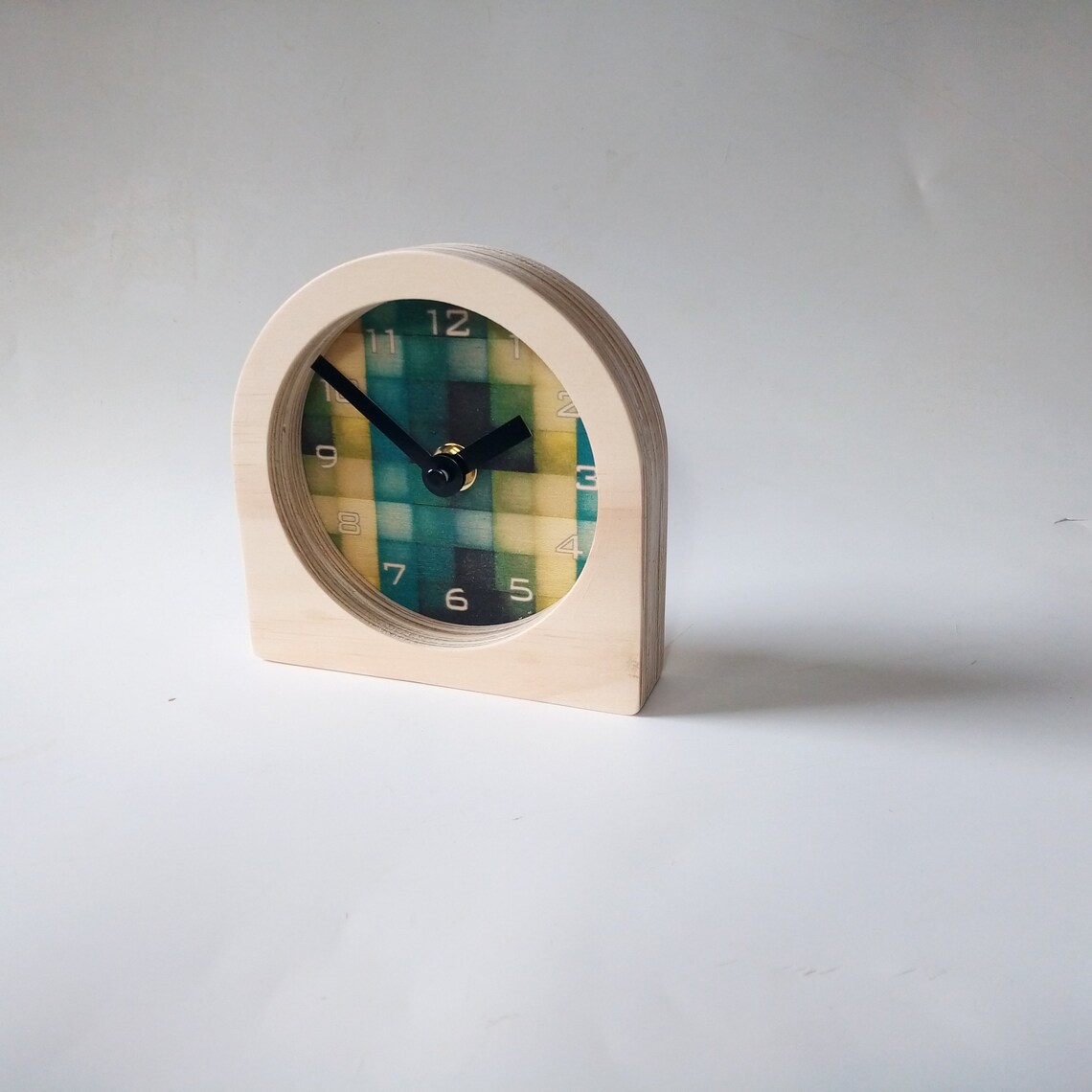 Objectify Shaded Mosaic Desk Clock With Numerals - Etsy