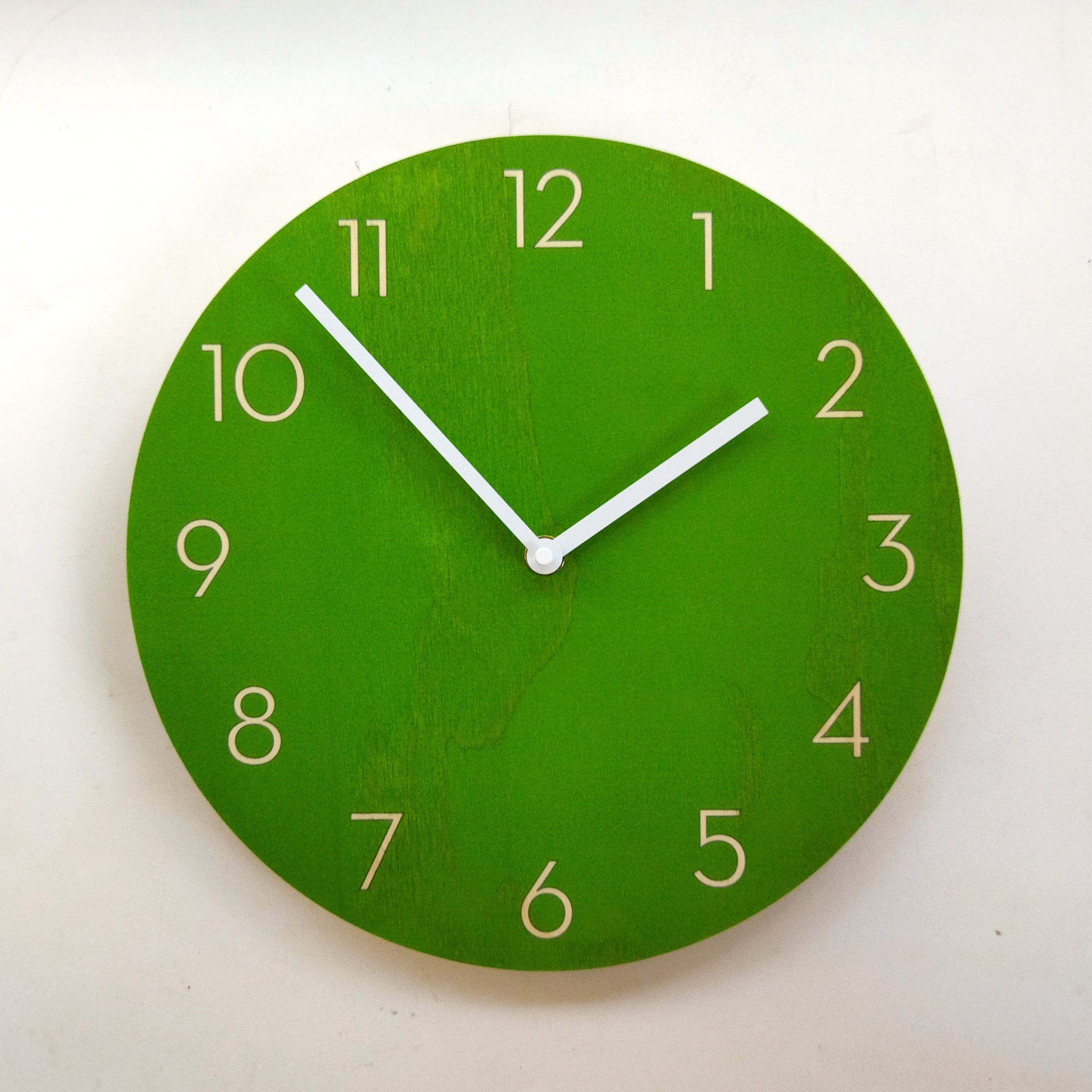 Objectify Green Wall Clock With Neutra Numerals - Etsy