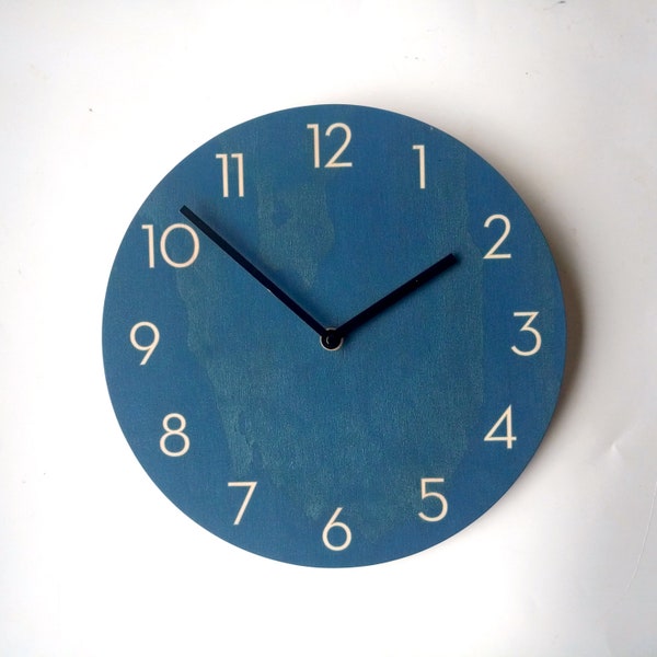 Blue Wall Clock - Etsy Australia