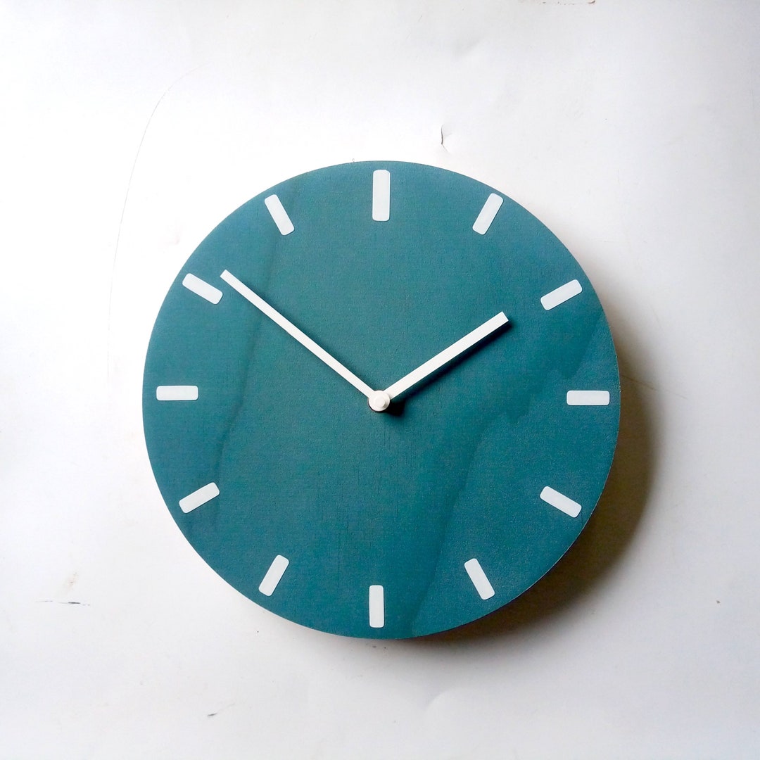 Objectify Glow in the Dark Denim Print Markers Wall Clock - Etsy