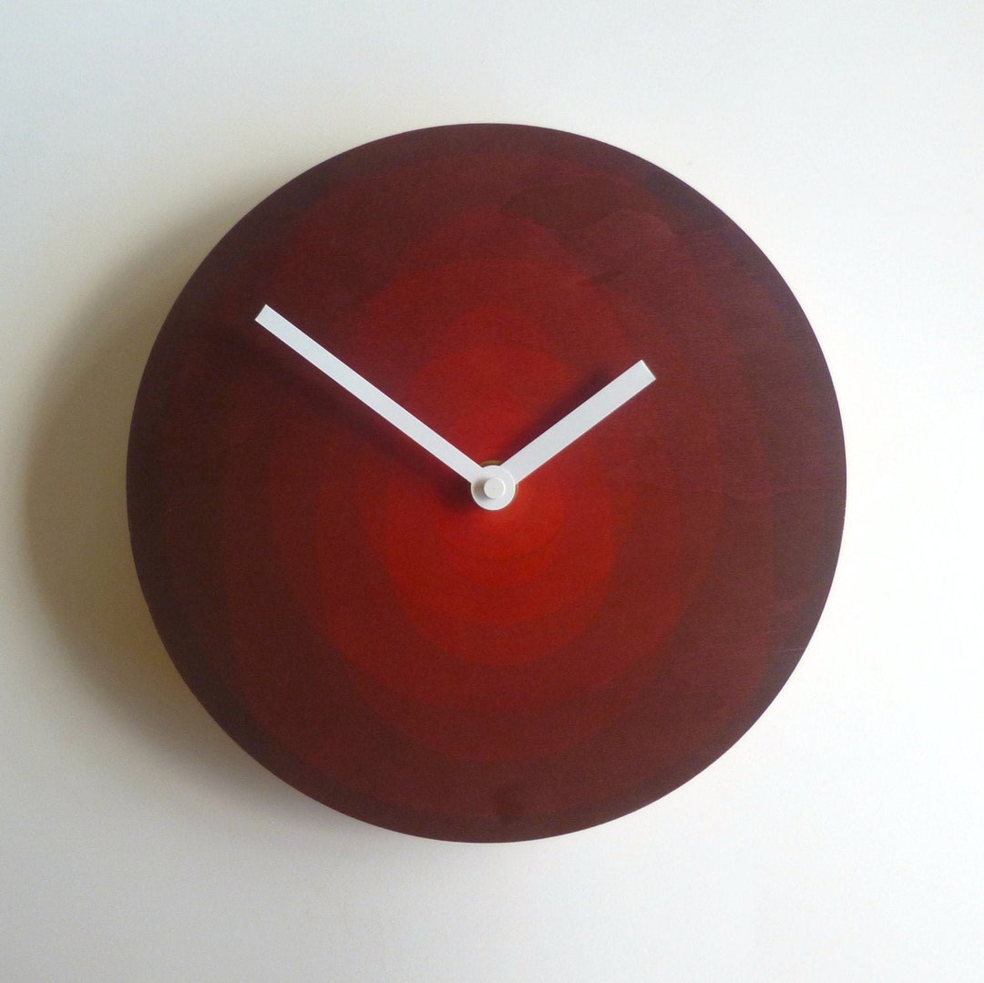 Objectify Red Ovals Wall Clock - Etsy
