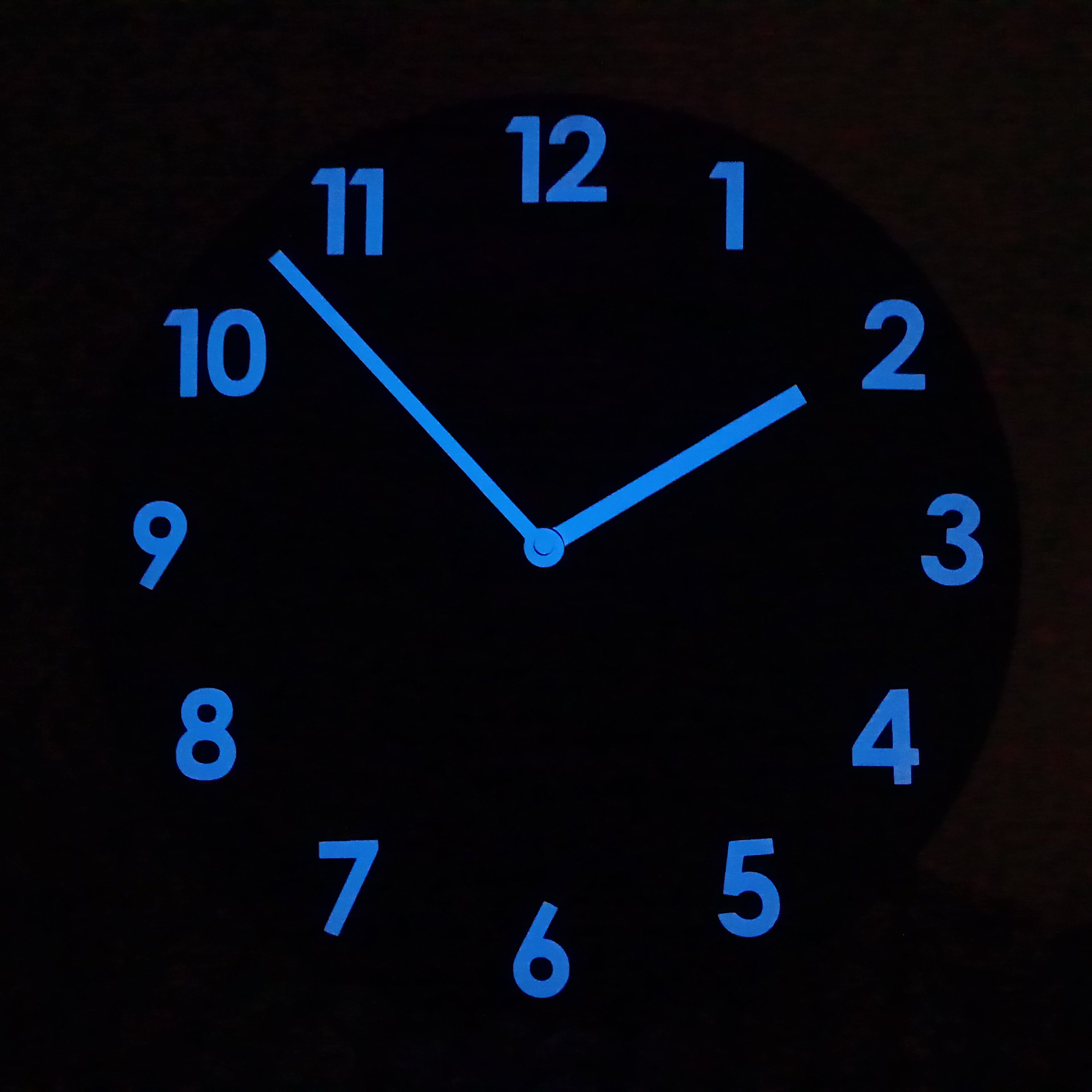 Objectify Glow in the Dark Royal Blue Wall Clock - Etsy Canada