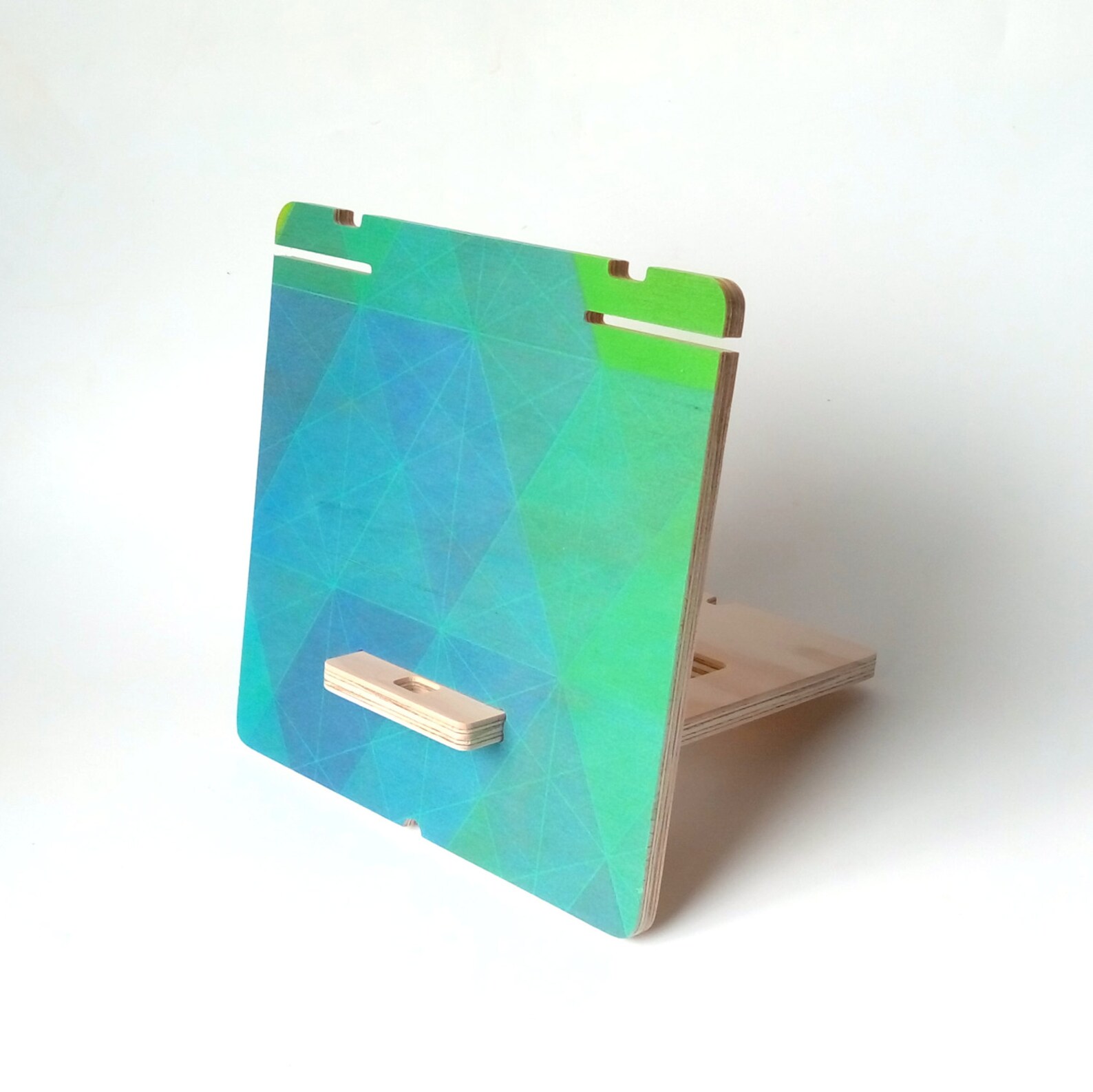 Objectify Blue and Green Nazca Print Stuff Stand | Etsy