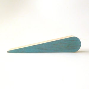 Objectify Blue Shade Wooden Door Stop X 2 - Etsy