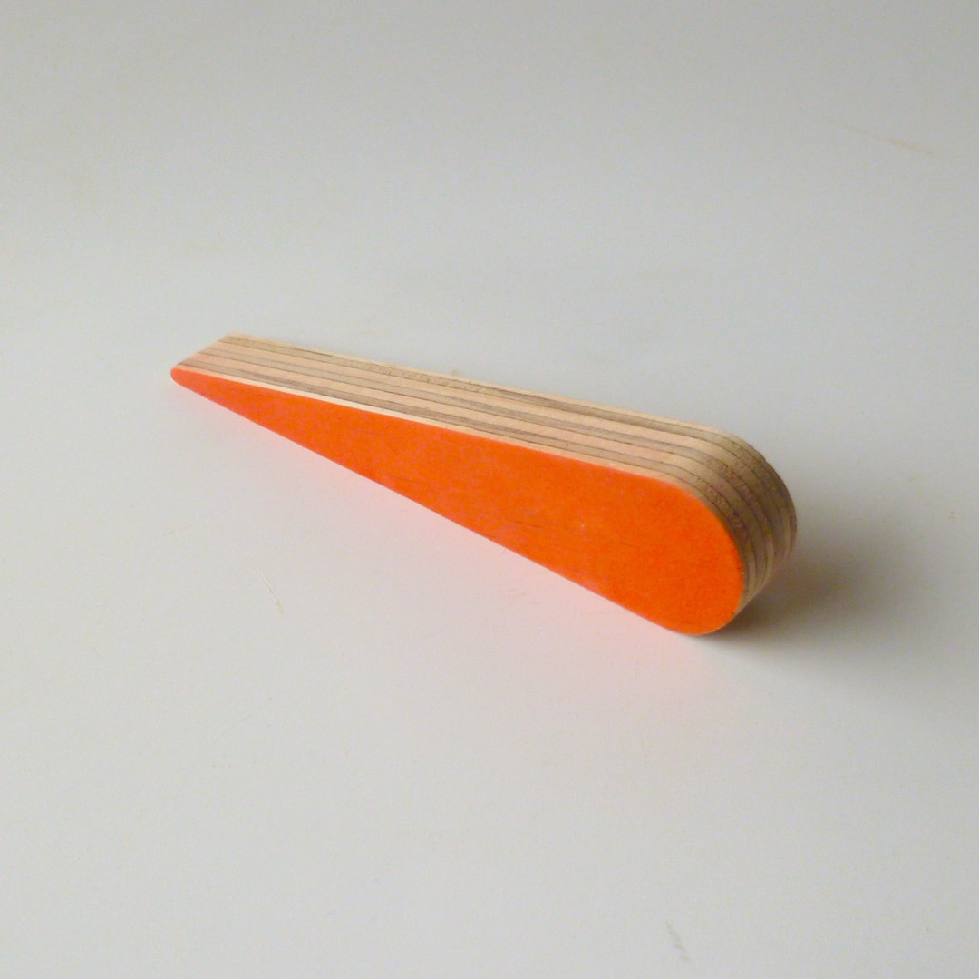Objectify Red Shade Wooden Door Stop X 2 - Etsy