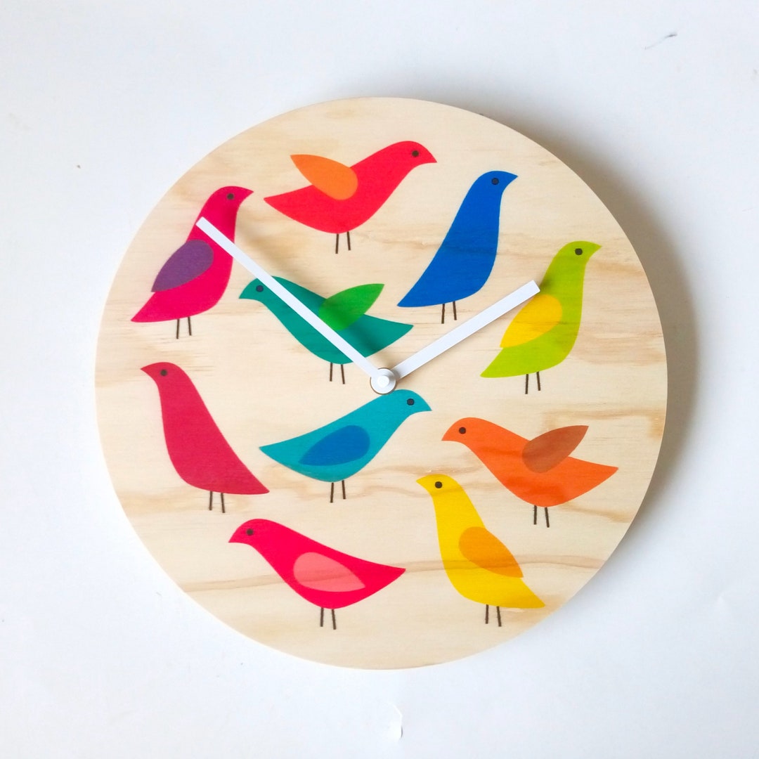 Objectify Bird Flock Wall Clock - Etsy