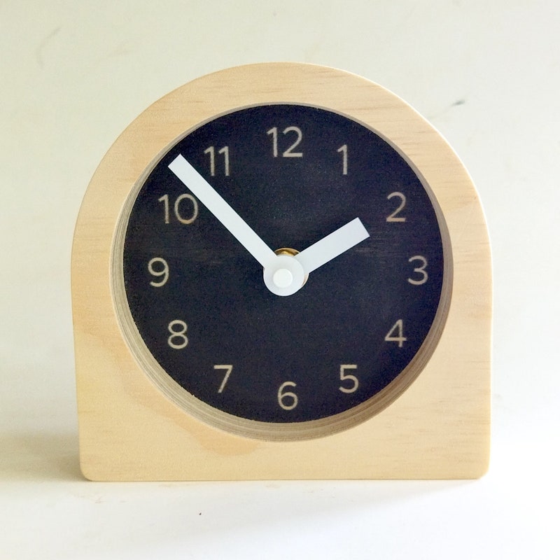 Desk Clock Black - Etsy