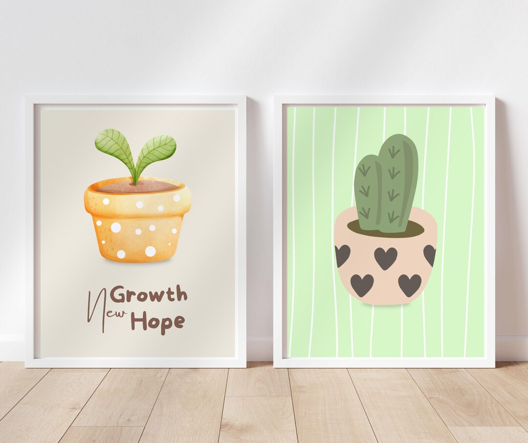 Cactus Plant Print, New Growth New Hope Art (digital Download) - Etsy