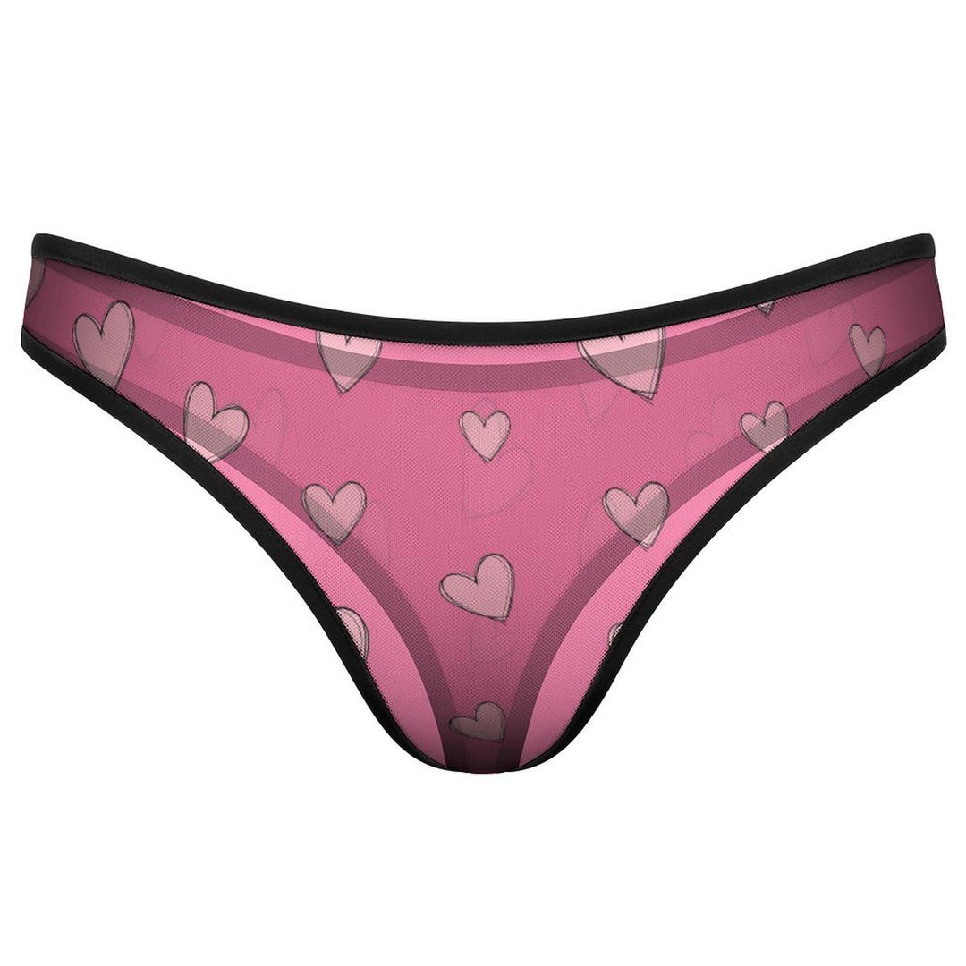 Cute Pink Heart G String Thong - Etsy