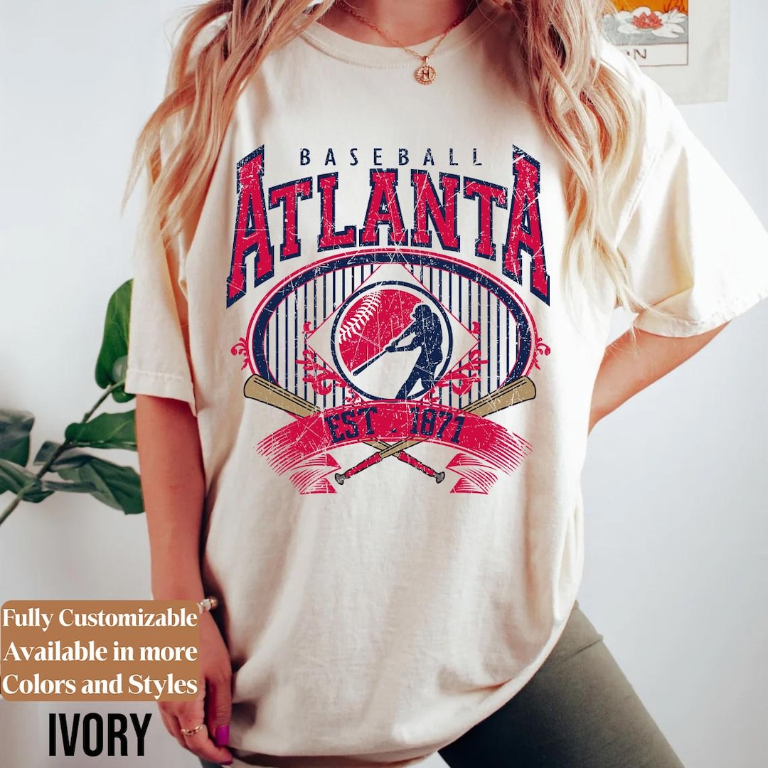Comfort Colors Atlanta Baseball Shirt Vintage Game Day Tee | Braves ...