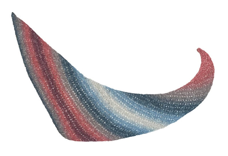Knitting Pattern ~ Moonstone Shawl ~ Crescent Triangle Scarf Knit ...