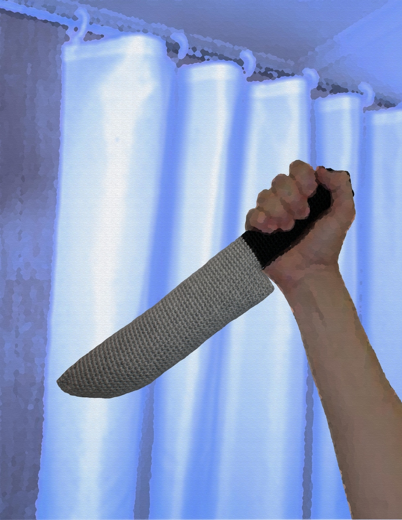 Crochet Pattern ~ Psycho Knife ~ Halloween Decor ~ DIY Halloween Prop ...