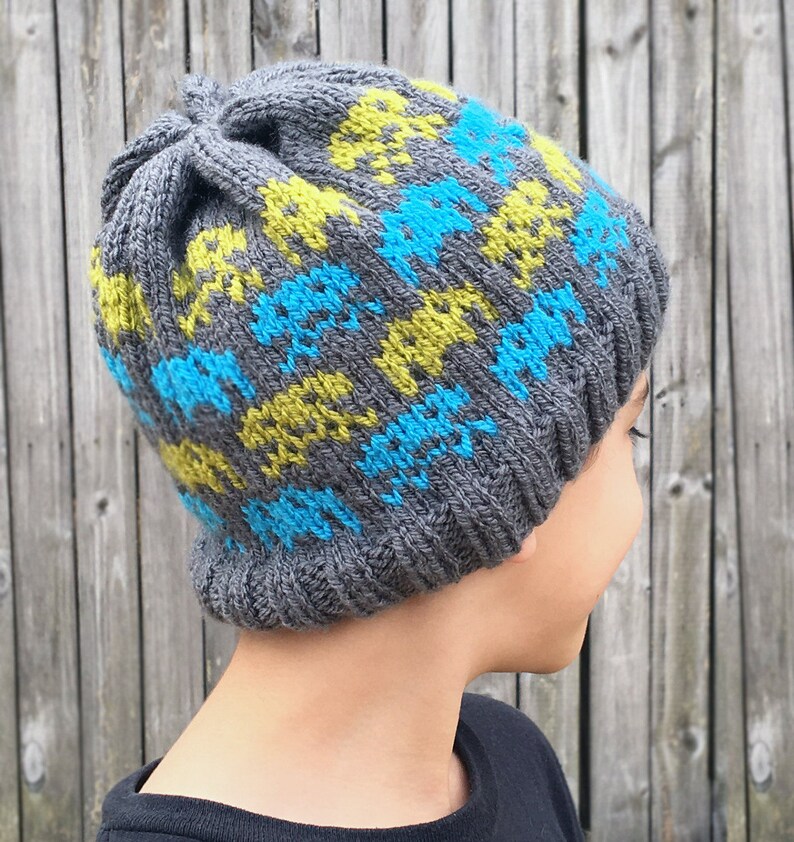 Knitting Pattern ~ Alien Invasion Knit Beanie ~ Fair Isle Beanie ...