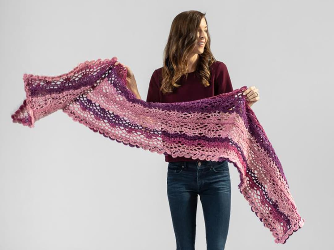 Crochet Pattern ~ Scroll Lace Scarf ~ DIY Craft Instructions for ...