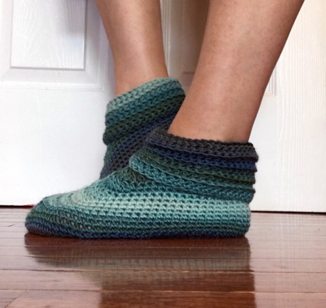 8 Crochet Slipper Pattern Pack ~ 8 Women's Slipper Pattern Bundle ...