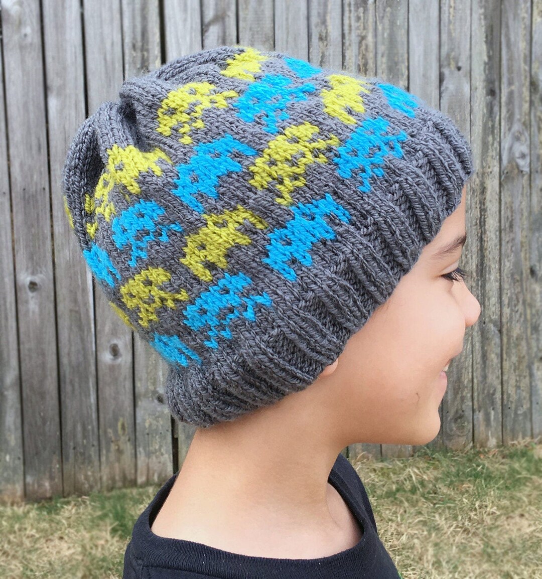 Knitting Pattern Alien Invasion Knit Beanie Fair Isle - Etsy