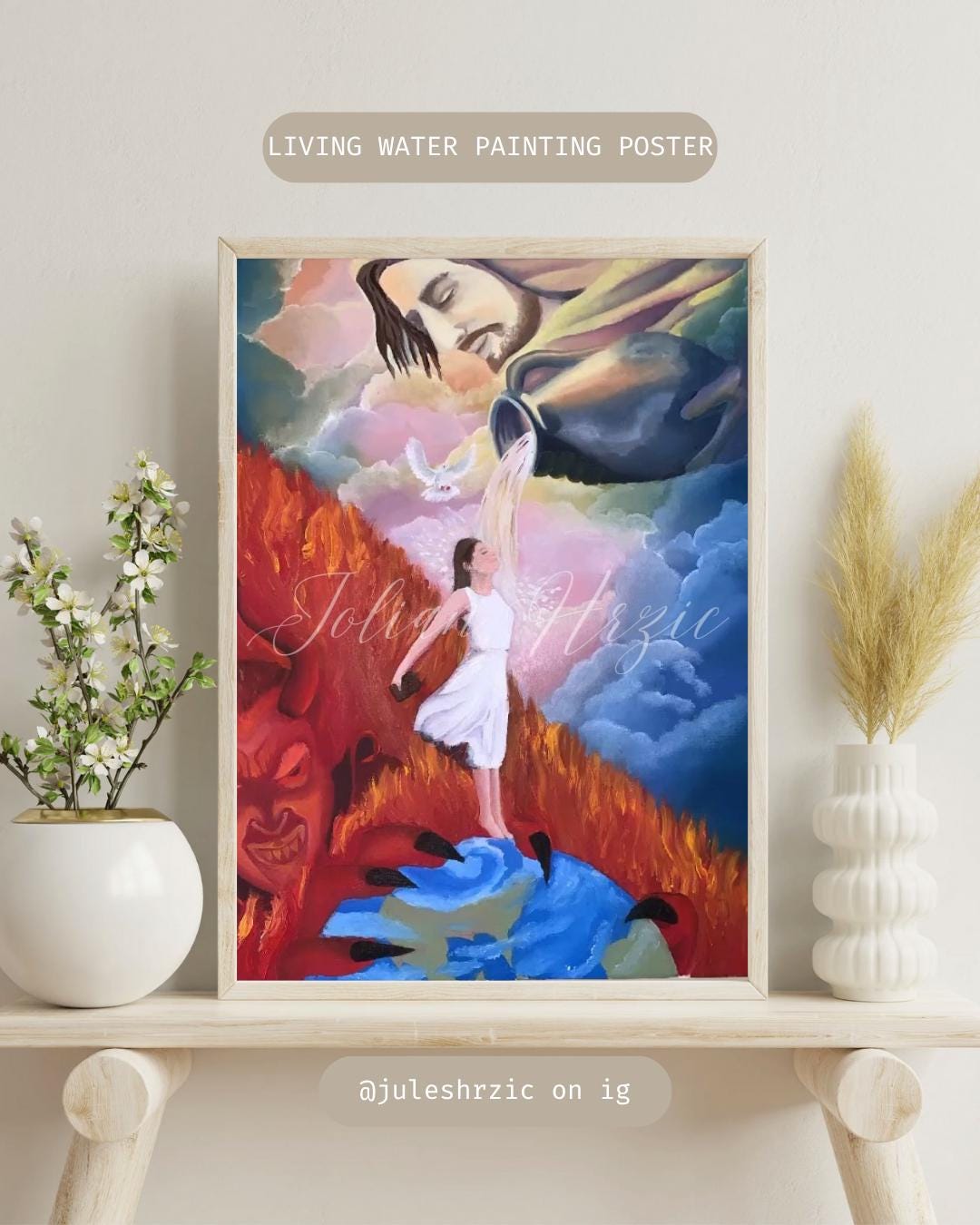 Printed Poster of Christian Oil Painting 11x14 - Etsy