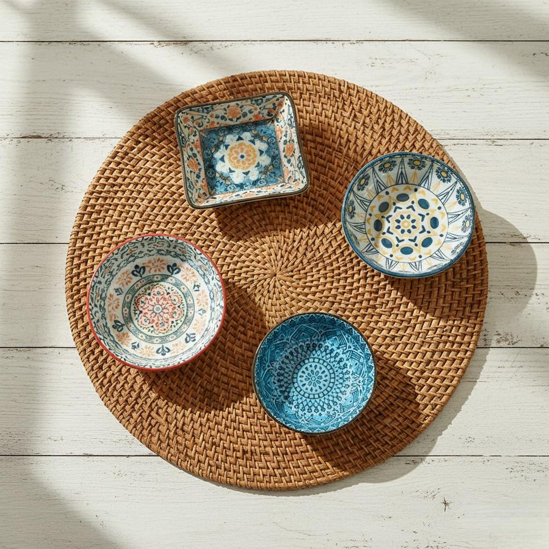 Moroccan Style Ceramic Dipping Dishes | Mandala Sauce Bowls | Oven ...