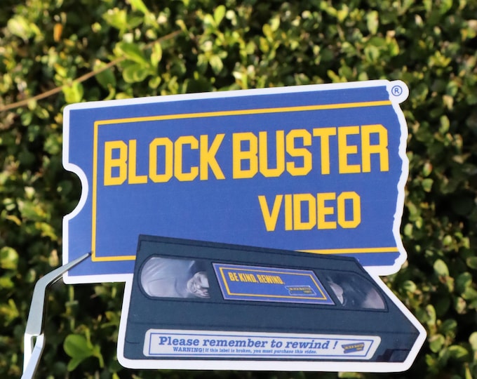 Retro Nostalgic Handdrawn 90s 2000s 3" Vinyl Sticker Blockbuster VHS - Etsy