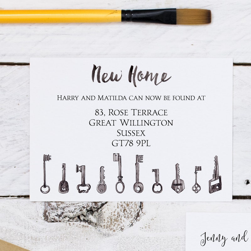 New Address Card - Etsy