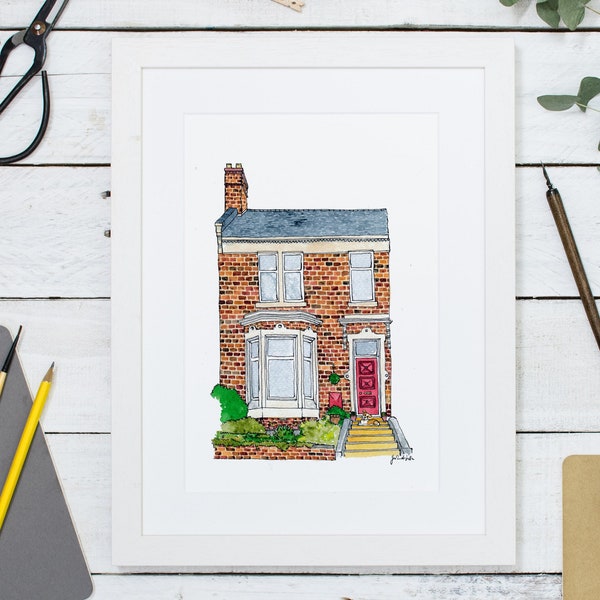 Custom House Portrait - Etsy