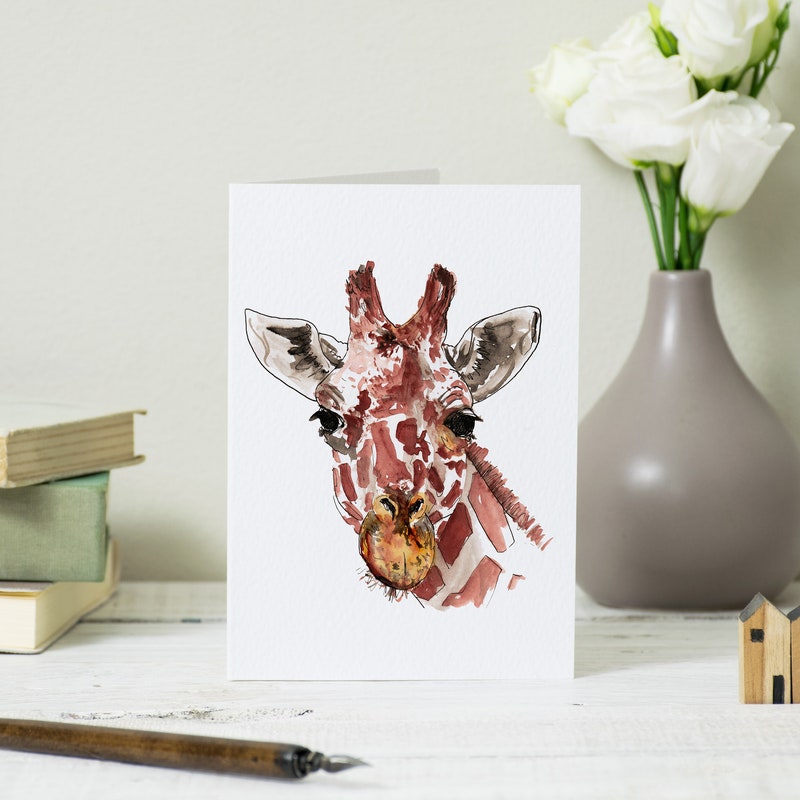 Giraffe Card - Etsy UK