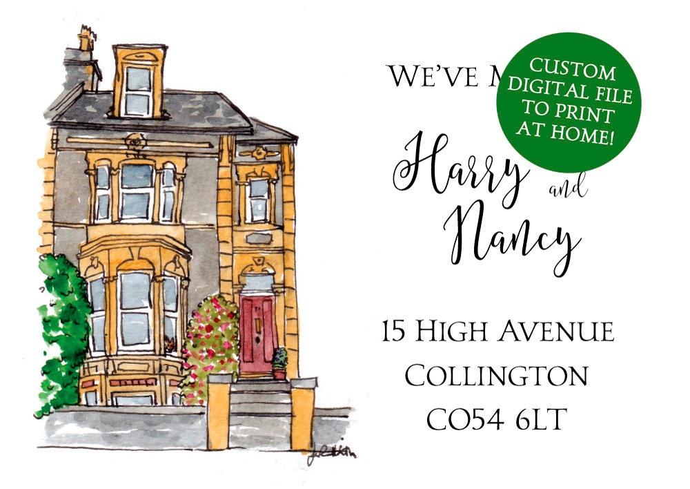 Custom Moving Card Download: Printable Change of Address or | Etsy UK