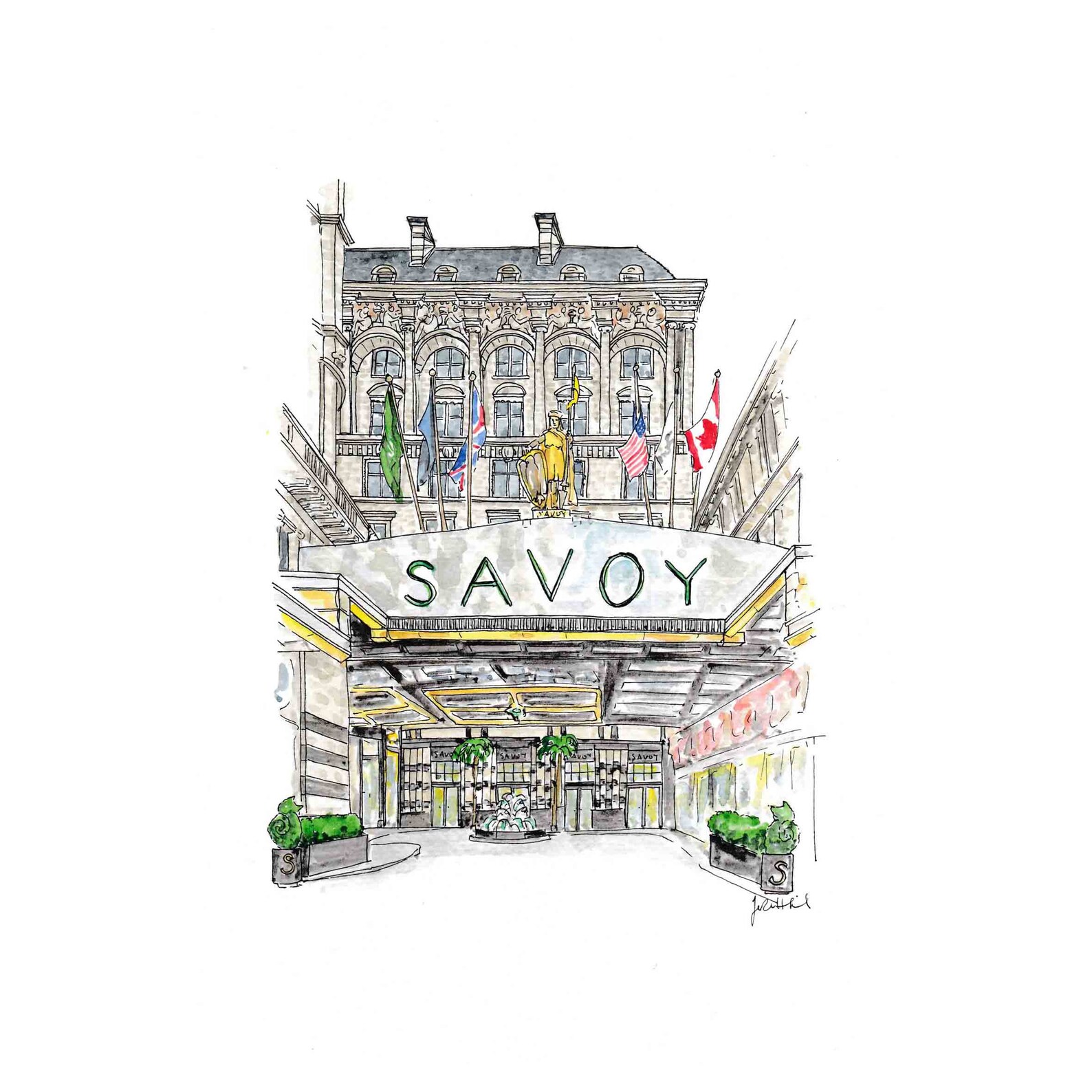 Digital Wedding Venue Illustration: Custom Wedding Portrait - Etsy