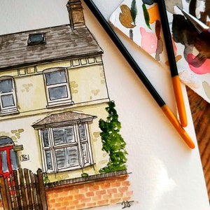 Personalised Building Art: Multiple House Portrait of Your 'house Story ...