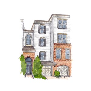 Personalised Building Art: Multiple House Portrait of Your 'house Story ...