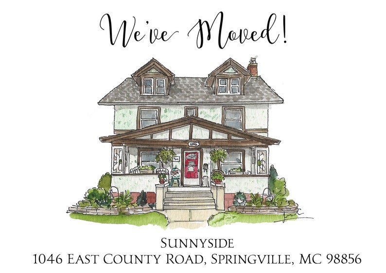 Custom Moving Card Download: Printable Change of Address or - Etsy