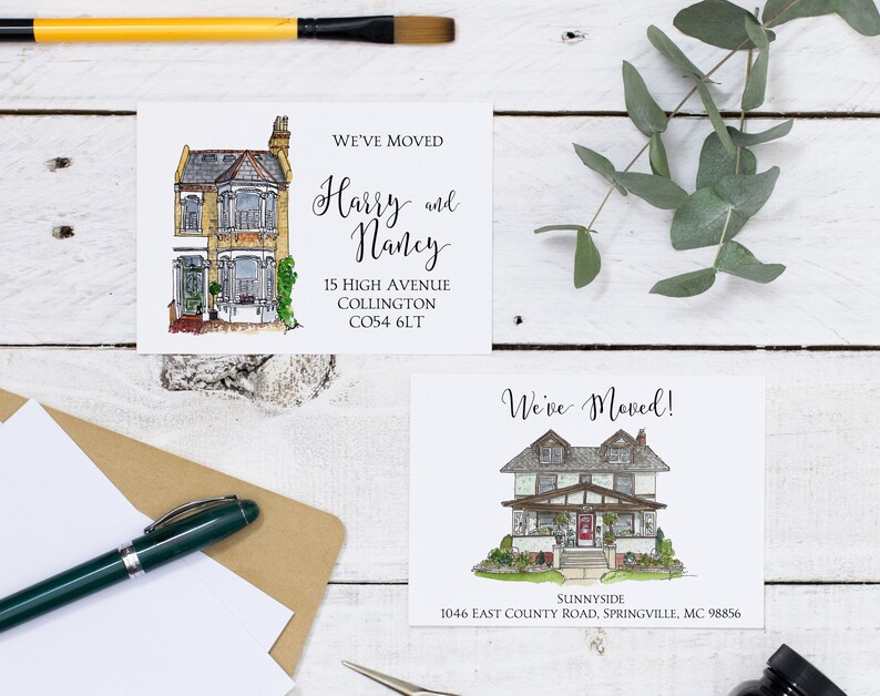 Custom Moving Card Download: Printable Change of Address or - Etsy