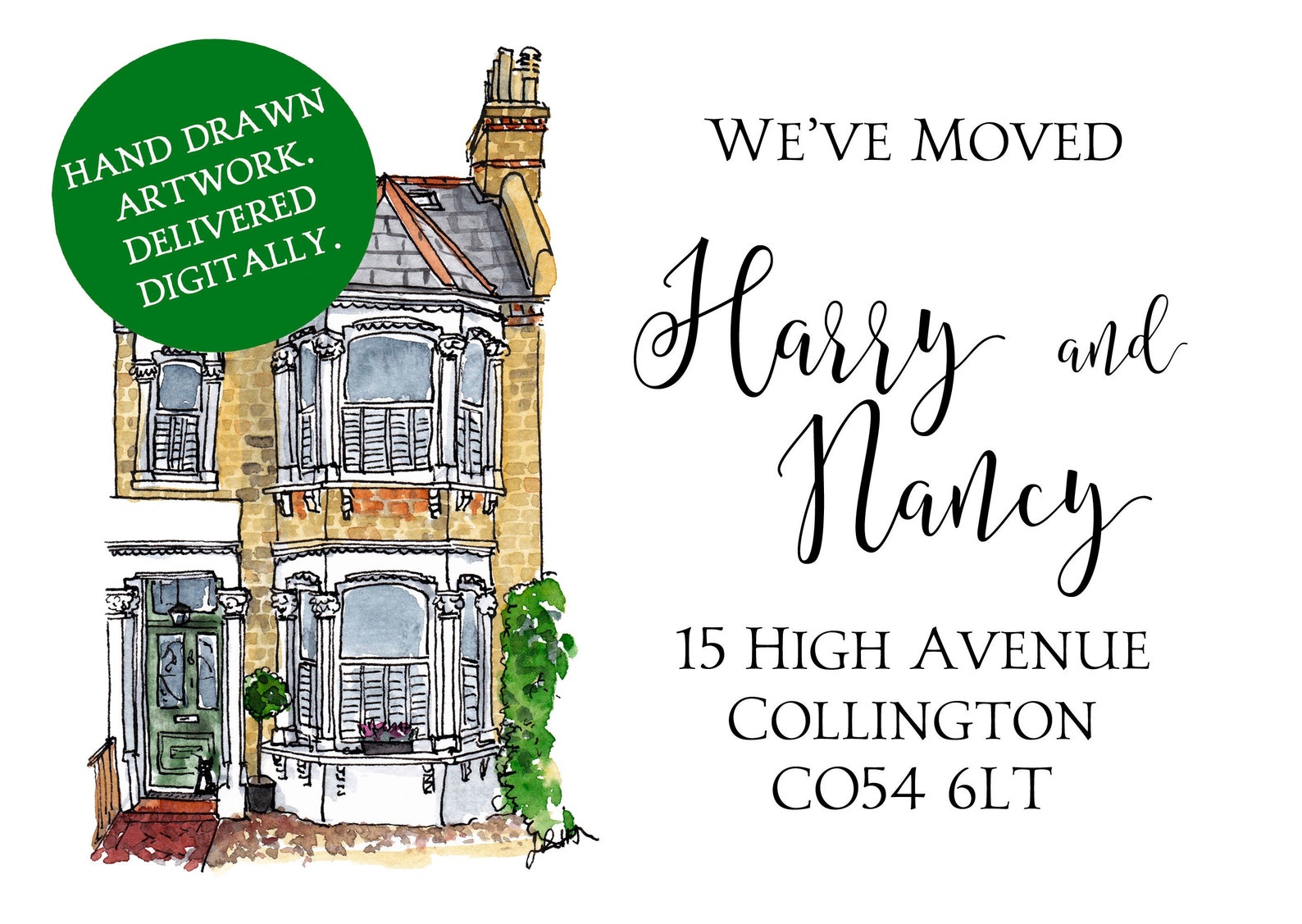 Custom Moving Card Download: Printable Change of Address or - Etsy