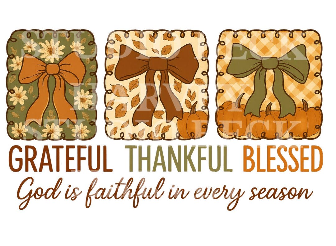 Thankful, Grateful, Blessed PNG, Fall Vibes (digital Download) - Etsy
