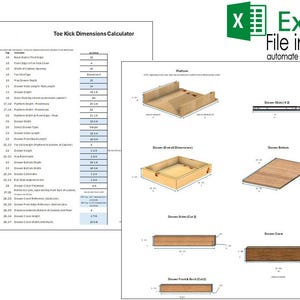 Toe Kick Drawer & Installation Plans for Beginners - Etsy
