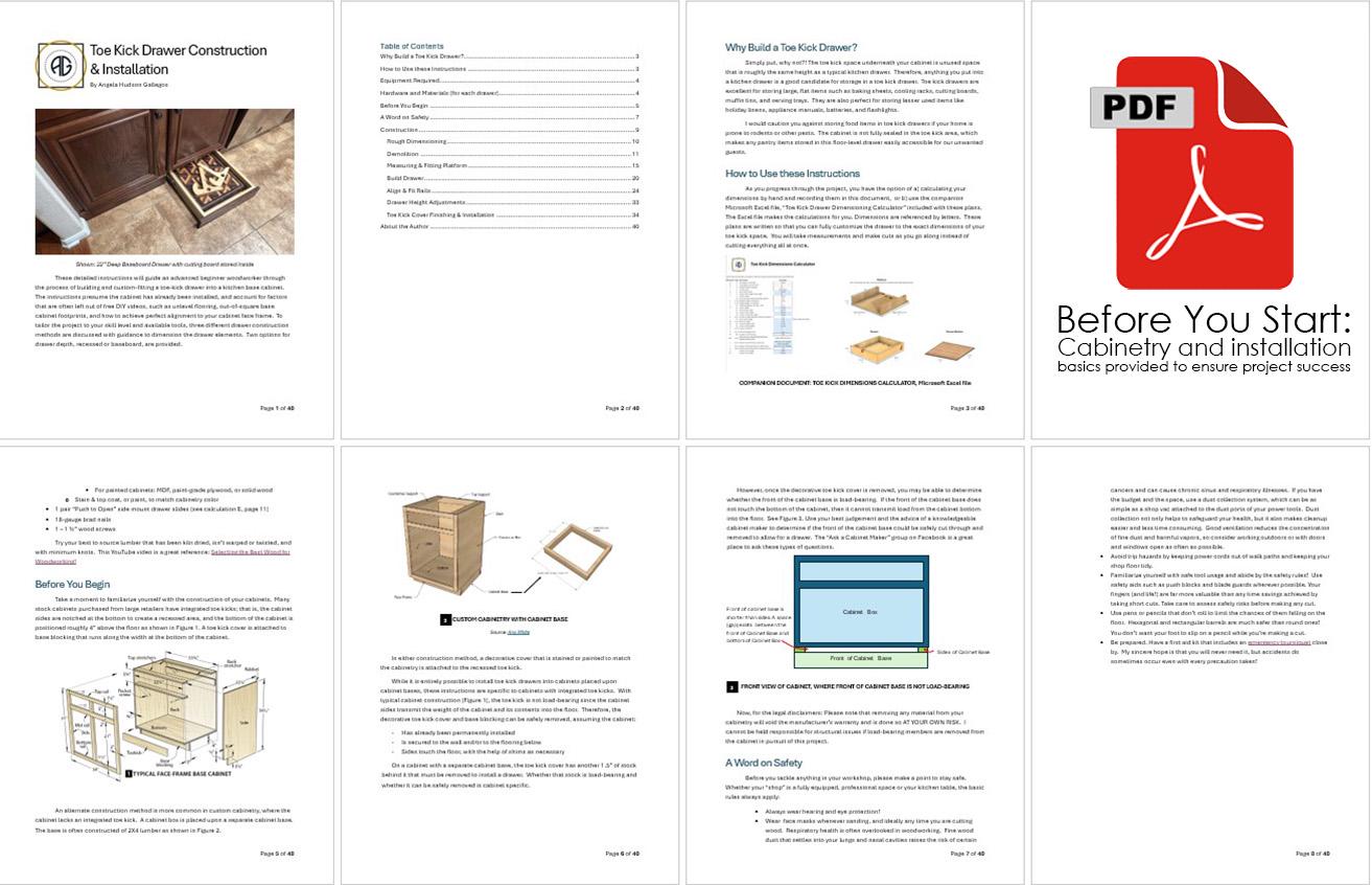 Toe Kick Drawer & Installation Plans for Beginners - Etsy