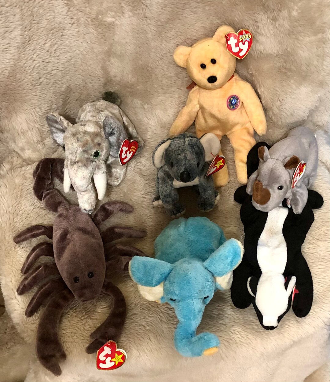 Ty Beanie Babies Sunny, Jimbo Stinky Stinger Spike Eucalyptus - Etsy