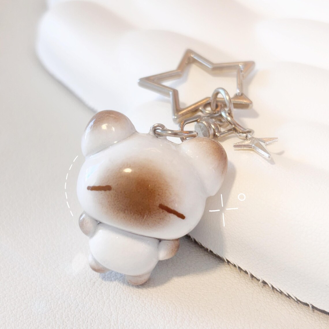 Sleepy Siamese Cats - Handmade Polymer Clay Keychain, Charm - Etsy