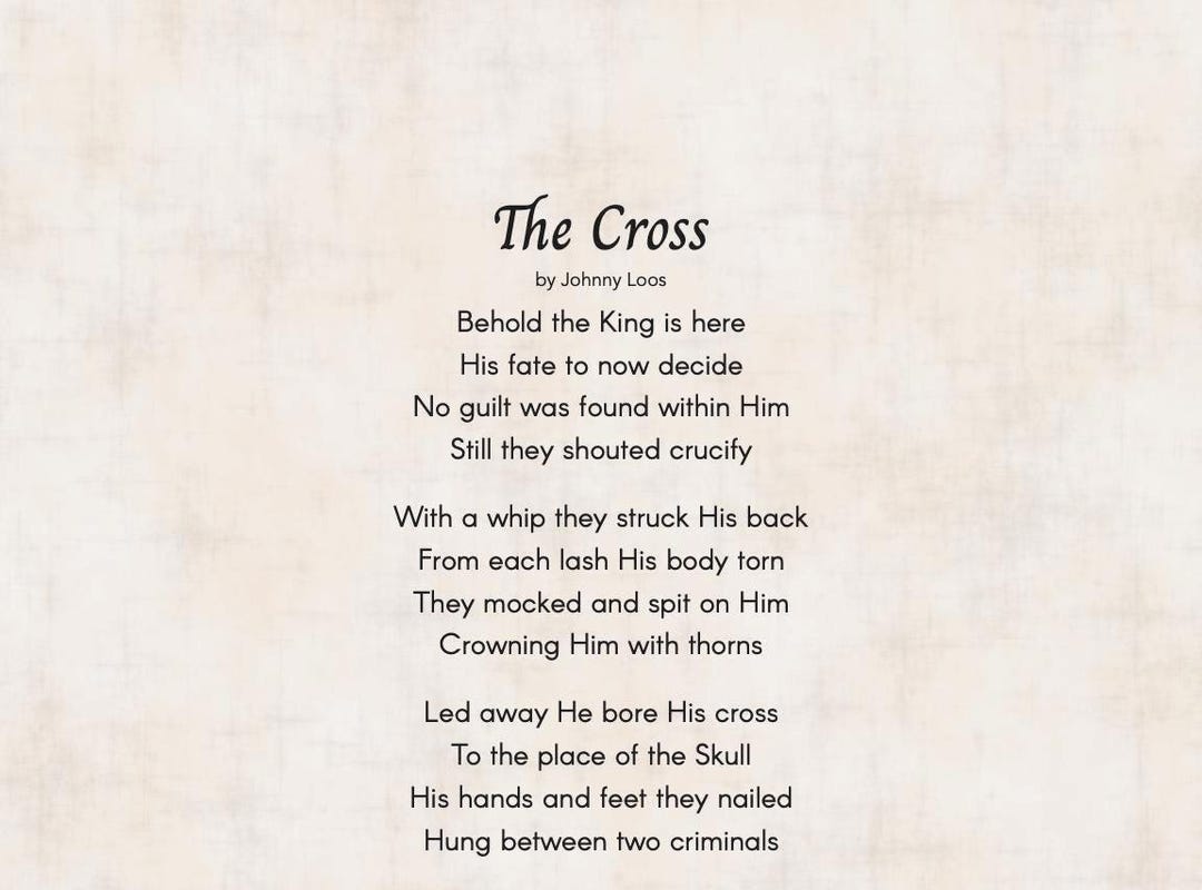 The Cross of Jesus Printable Poem | Easter Decor | Christian ...