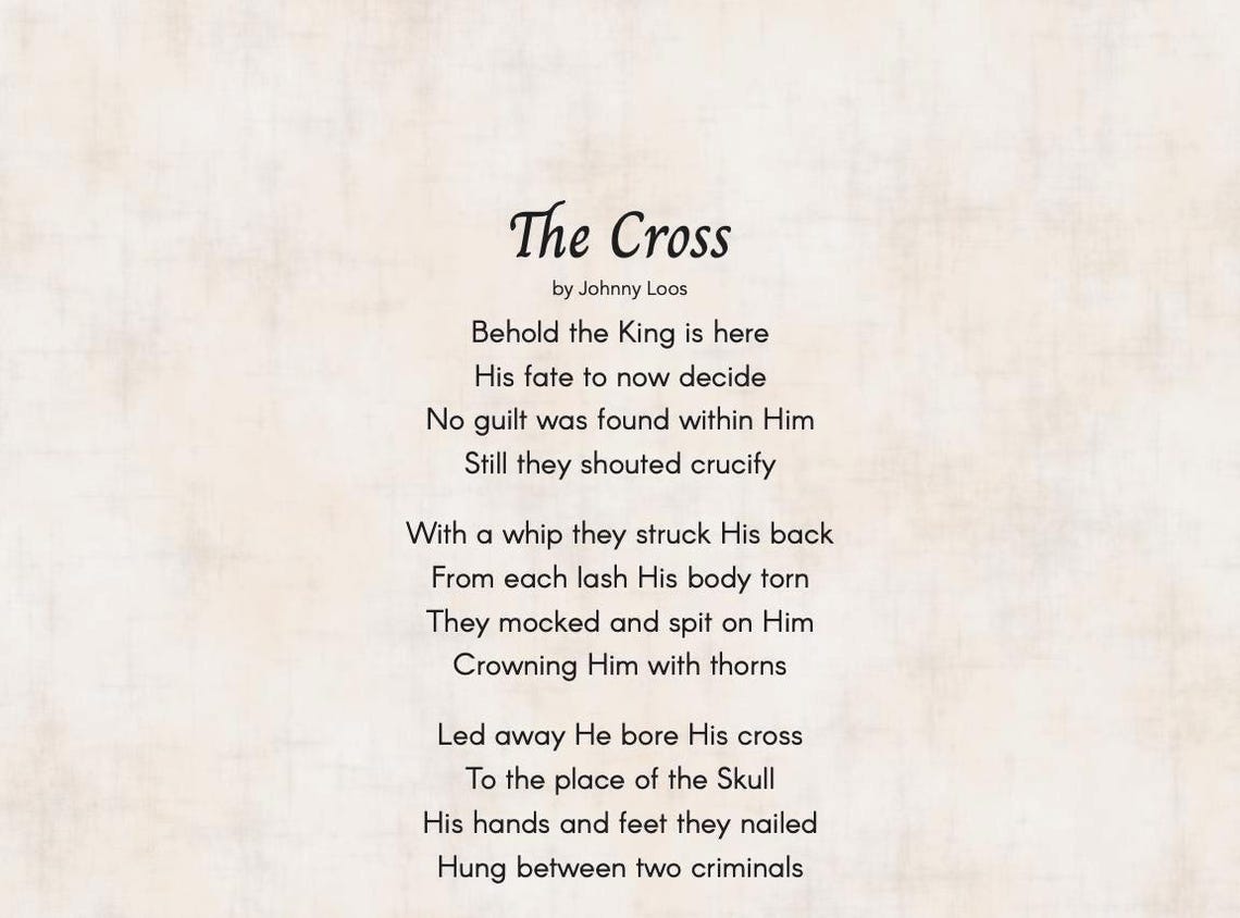 The Cross of Jesus Printable Poem | Easter Decor | Christian ...