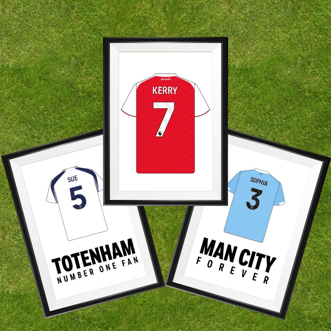 Personalized Football Shirt Print – Custom Name & Number (digital ...