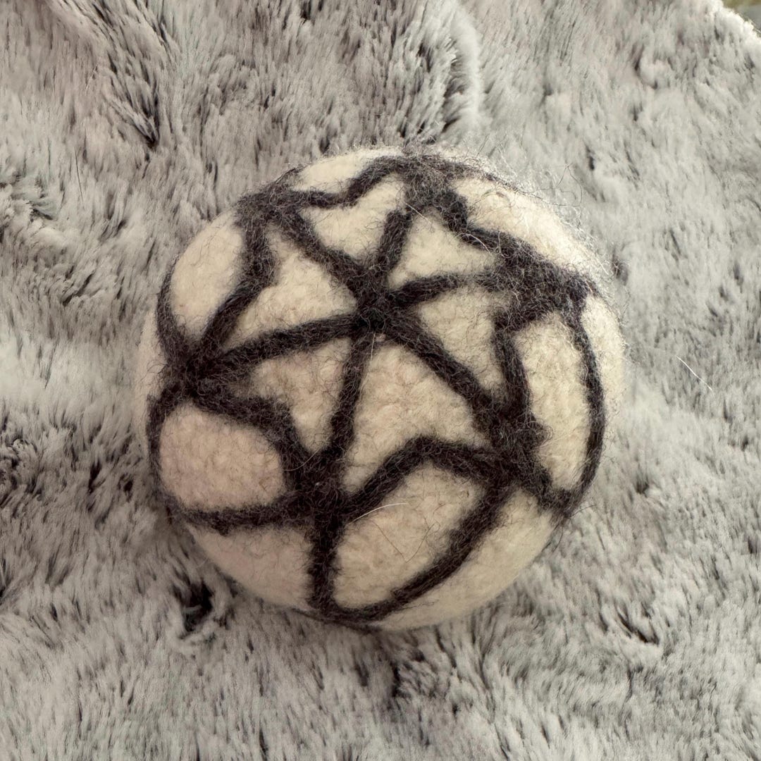 Felted Wool Dog Toy Snowball Snowflake White and Gray - Etsy