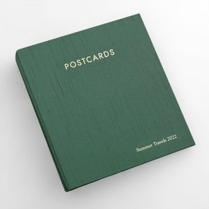 Large Postcard Album With Emerald Green Silk Cover 2 Postcards per ...