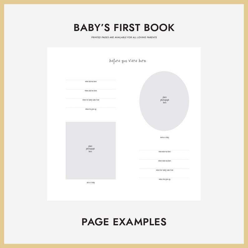Baby's First Book Natural Linen Personalized Baby Shower New Mom Gift ...