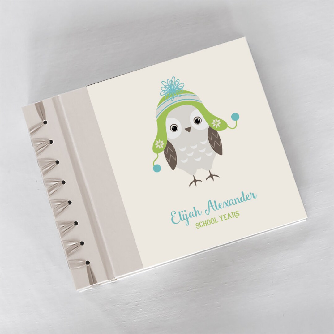 PERSONALIZED School Years Album With Hoot (green Blue) Cover | Includes ...